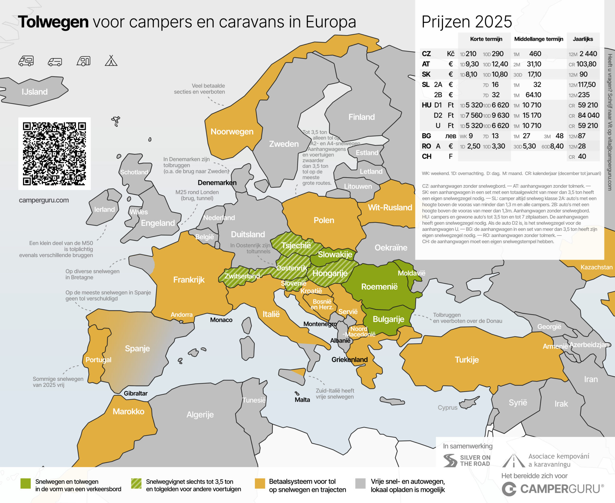 Tolwegen voor campers in Europa + Kaart — Camperguru